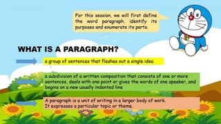 Recognizing the Simple Parts of a Paragraph.pptx