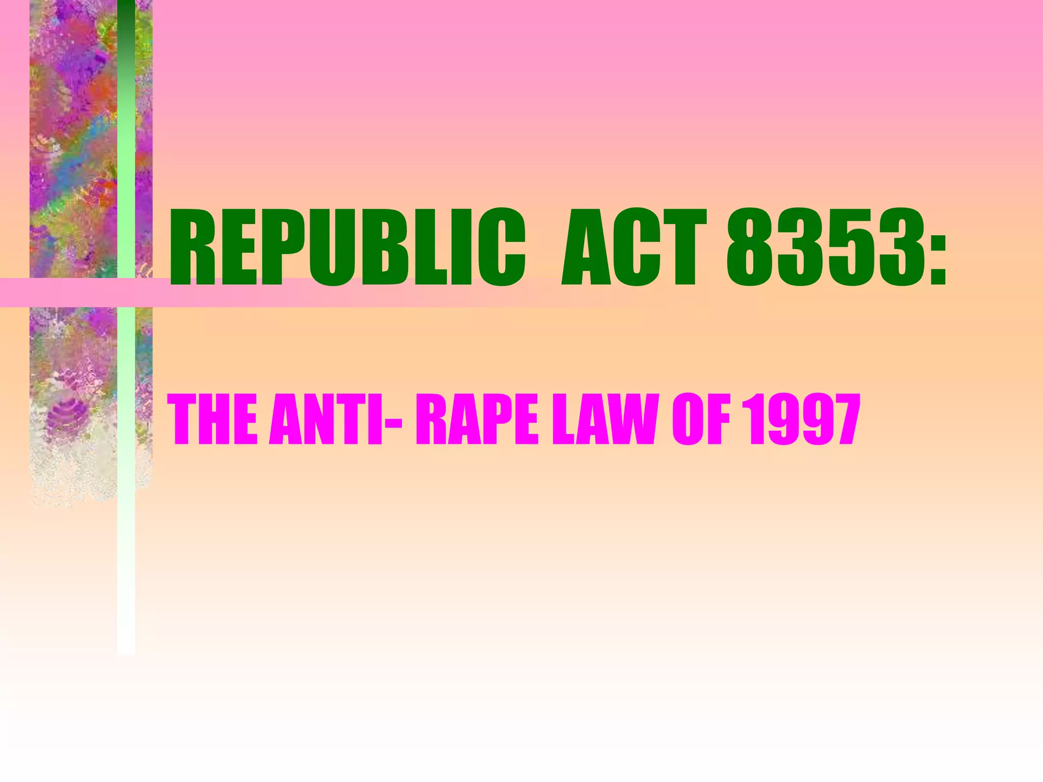 Rape law lectures | PPT