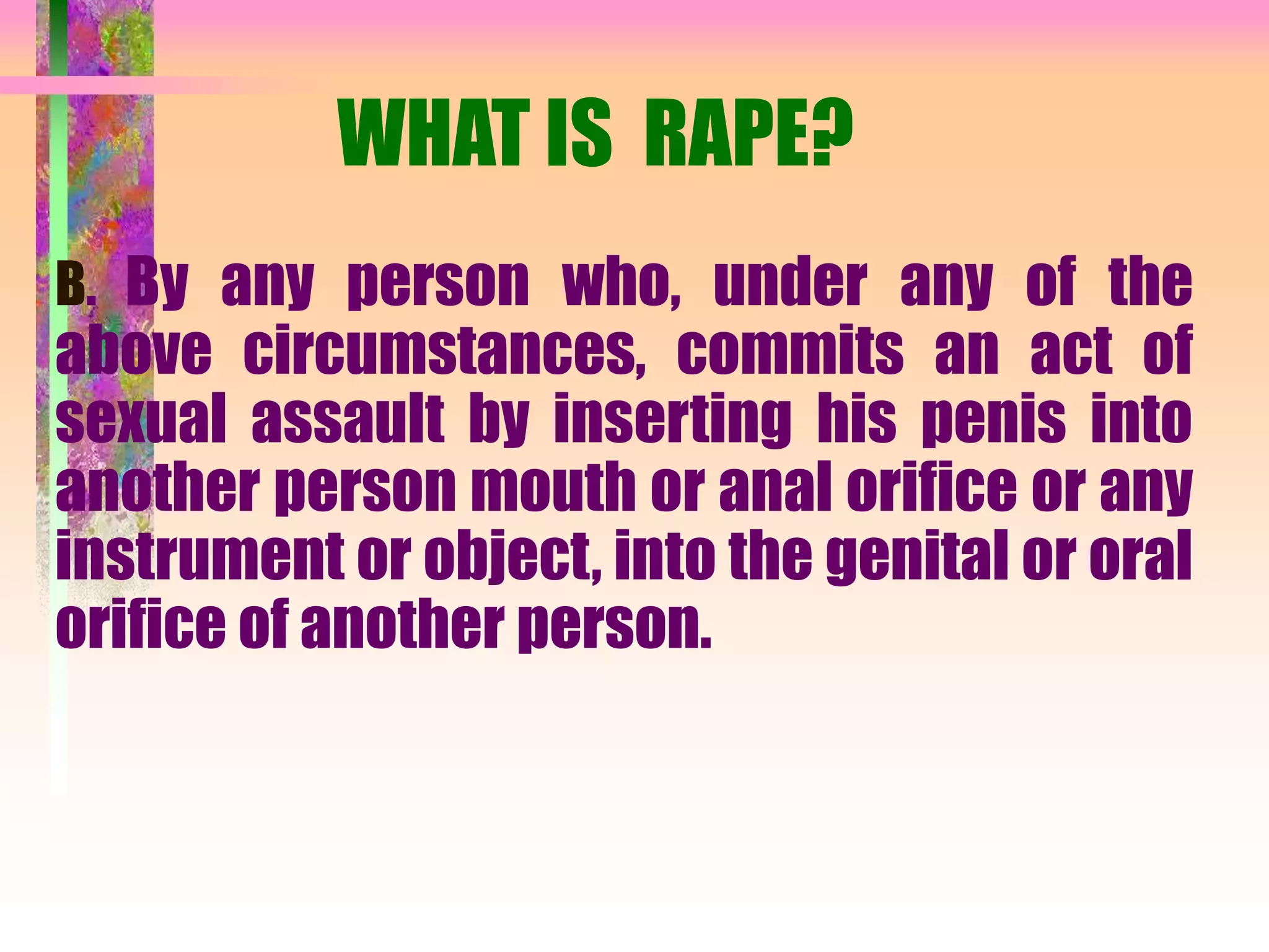Rape law lectures | PPT