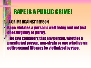 Rape law lectures | PPT