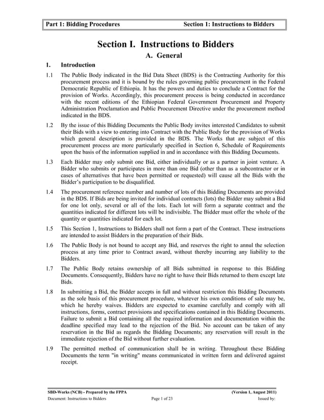 Edited sbd works (ncb)final november 2011 version | DOC