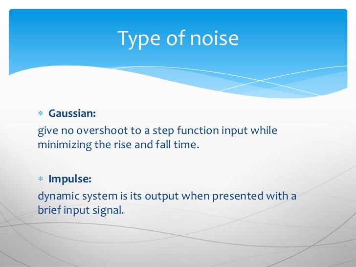 impulse noise filter