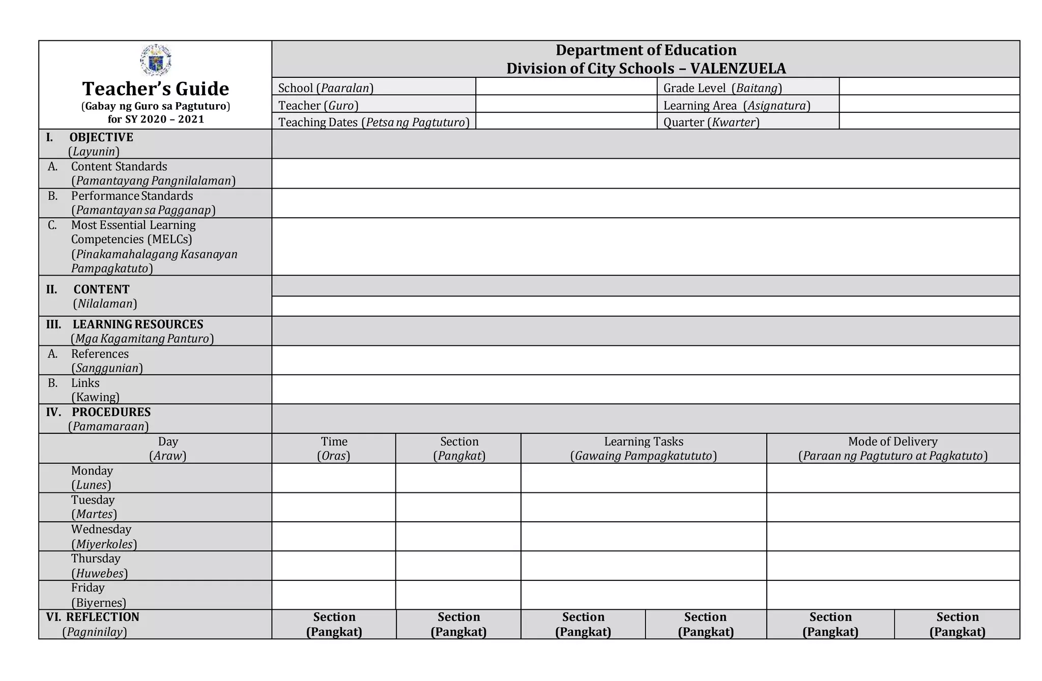 Edited teachers guide-template | PPT