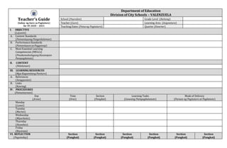 Edited teachers guide-template | PPT