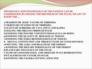 TEN FOLD EXAMINATION (DASHWIDH PAREEKSHA) & EIGHT FOLD EXAMINATION ...