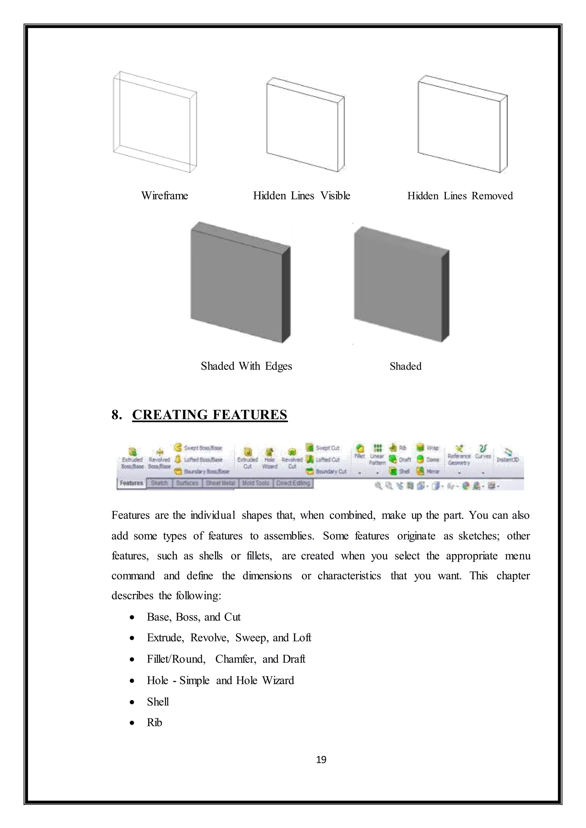 training report_of_solid_works_and_autocad(Major Training) | DOCX