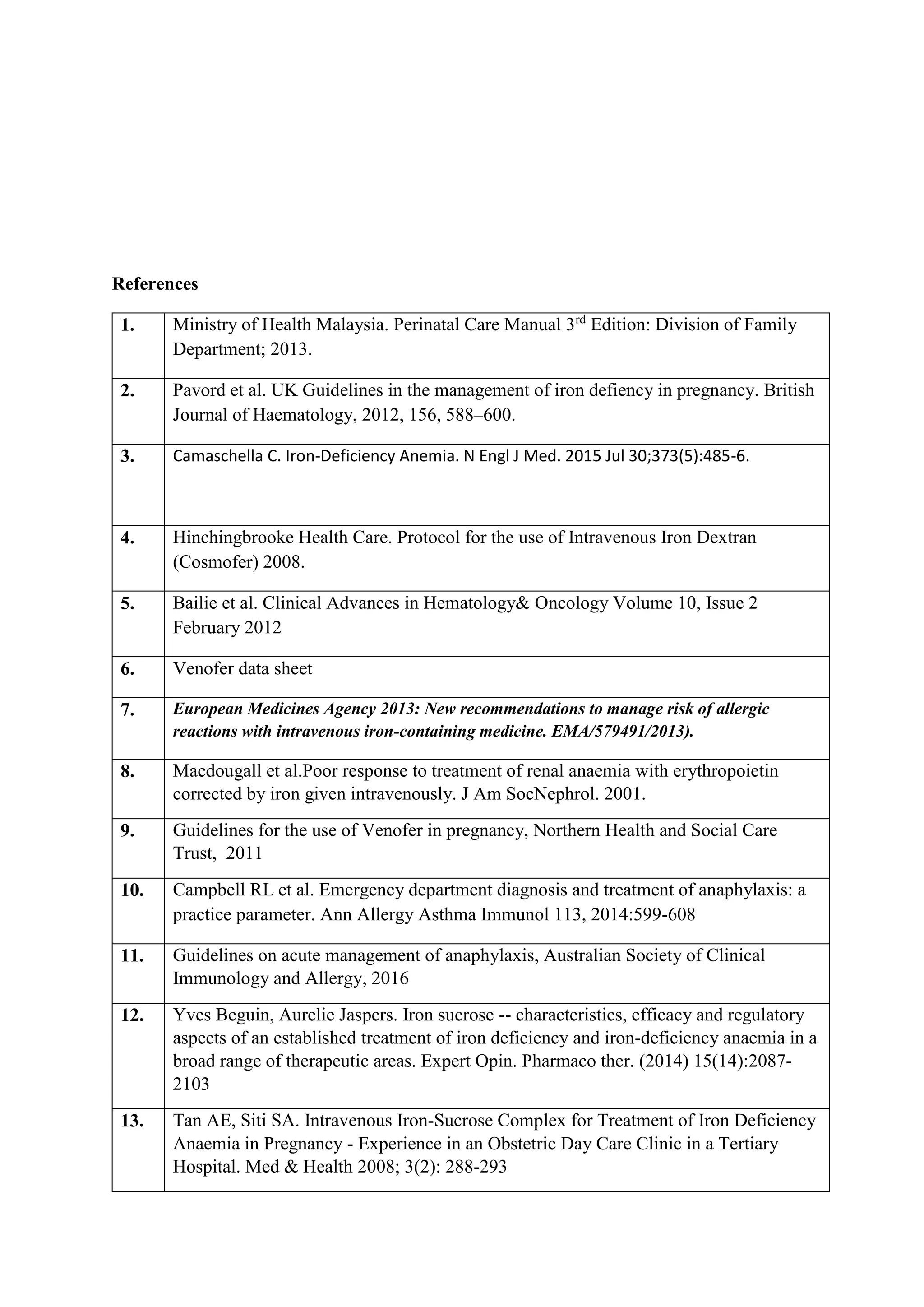 edited venofer.docx | Pregnancy | Reproductive Health