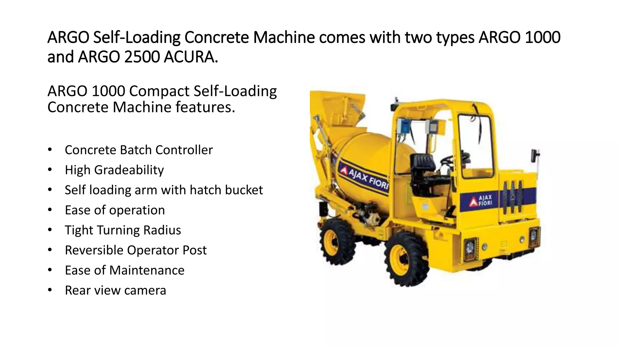 How does Ajax Self-Loading Concrete Mixer works? | PPTX