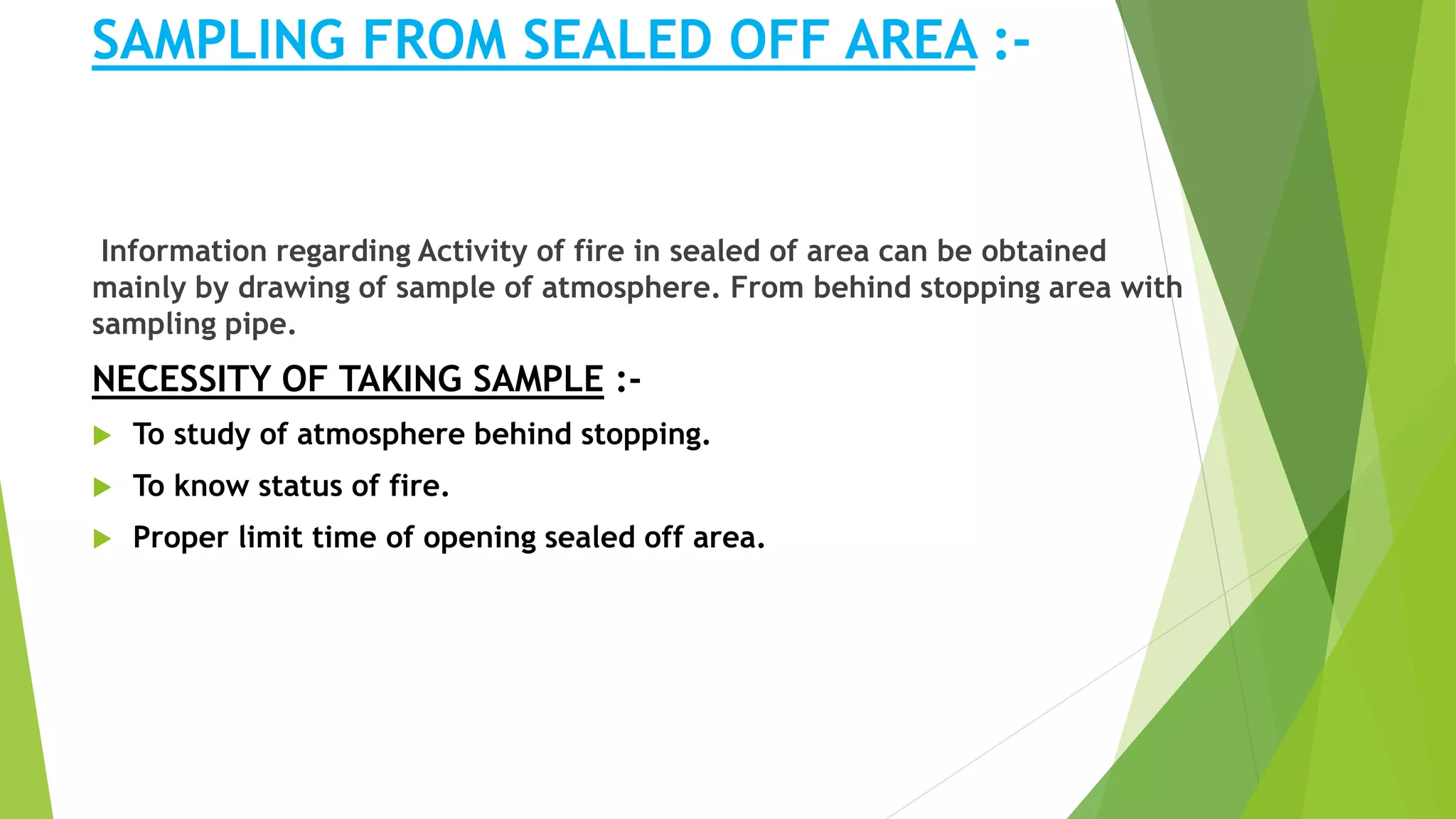 Mine air sampling | PPTX