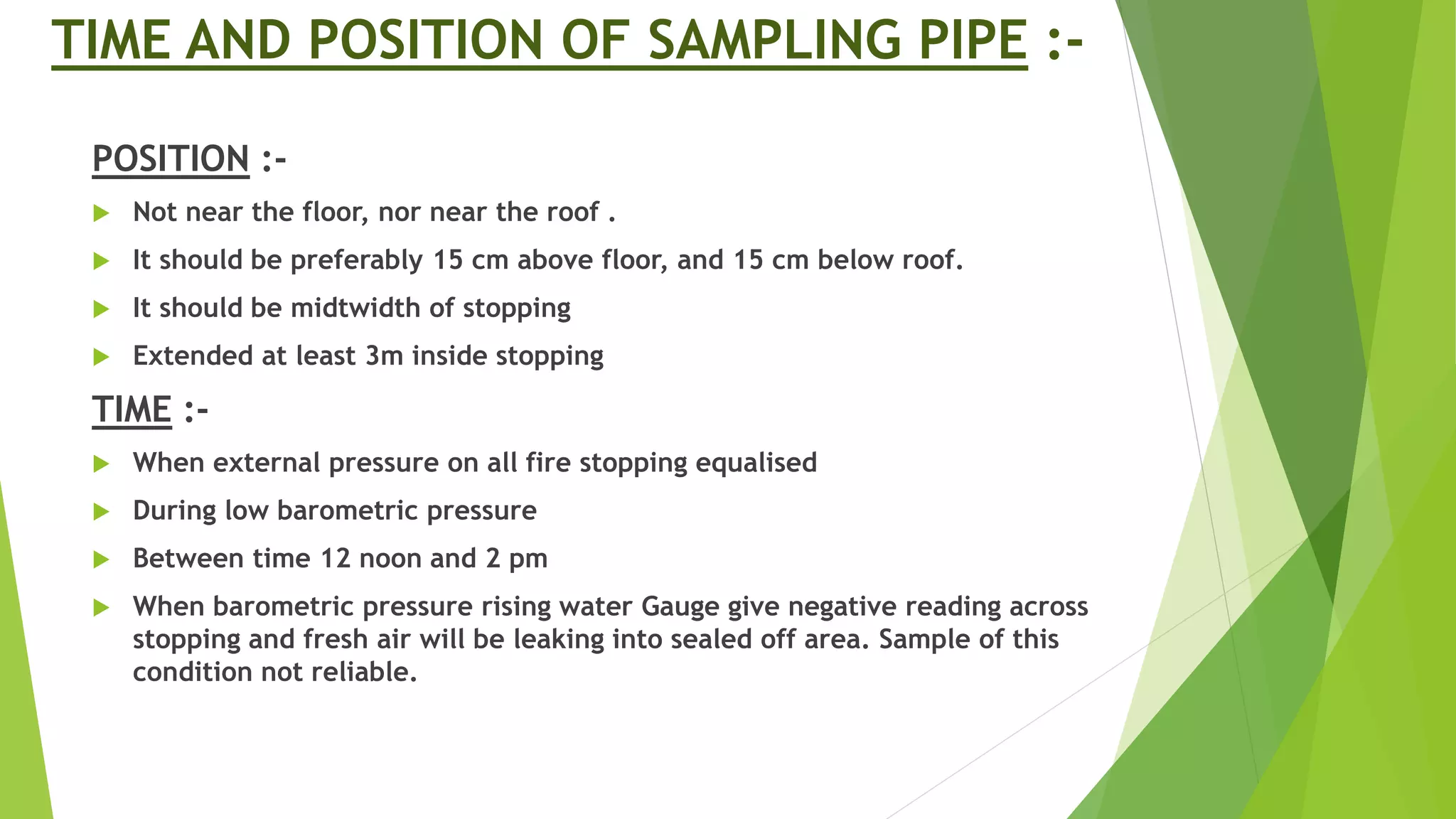 Mine air sampling | PPTX