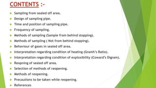 Mine air sampling | PPTX
