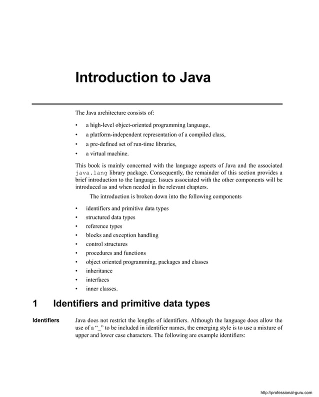 Introduction To Java Pdf Programming Languages Computing