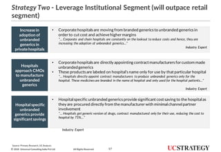 Competing with Generics | Life Sciences Practice | UC STRATEGY | PDF