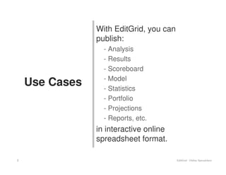 Edit Grid Publishing Features | PDF