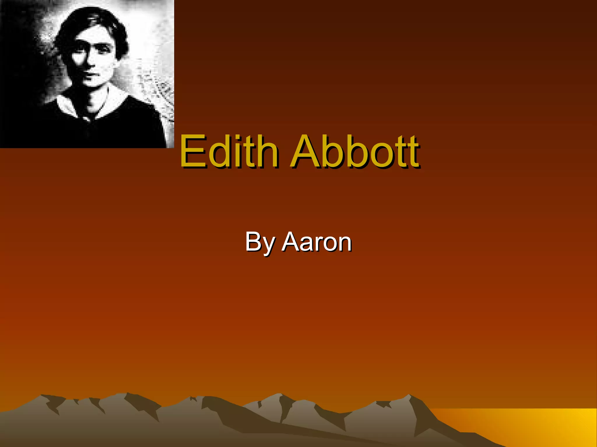 Edith Abbott | PPT