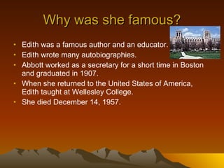 Edith Abbott | PPT