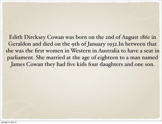 Edith Cowan | PPT
