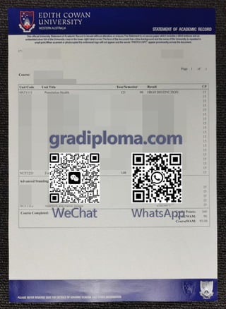 Edith Cowan University transcript online | PDF