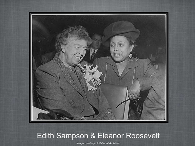 Edith Sampson, the American Negro Emancipation Centennial Commission ...
