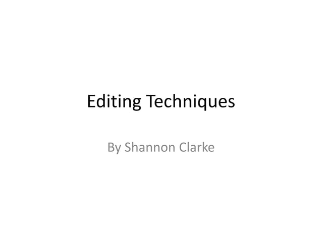 Editing | PPT