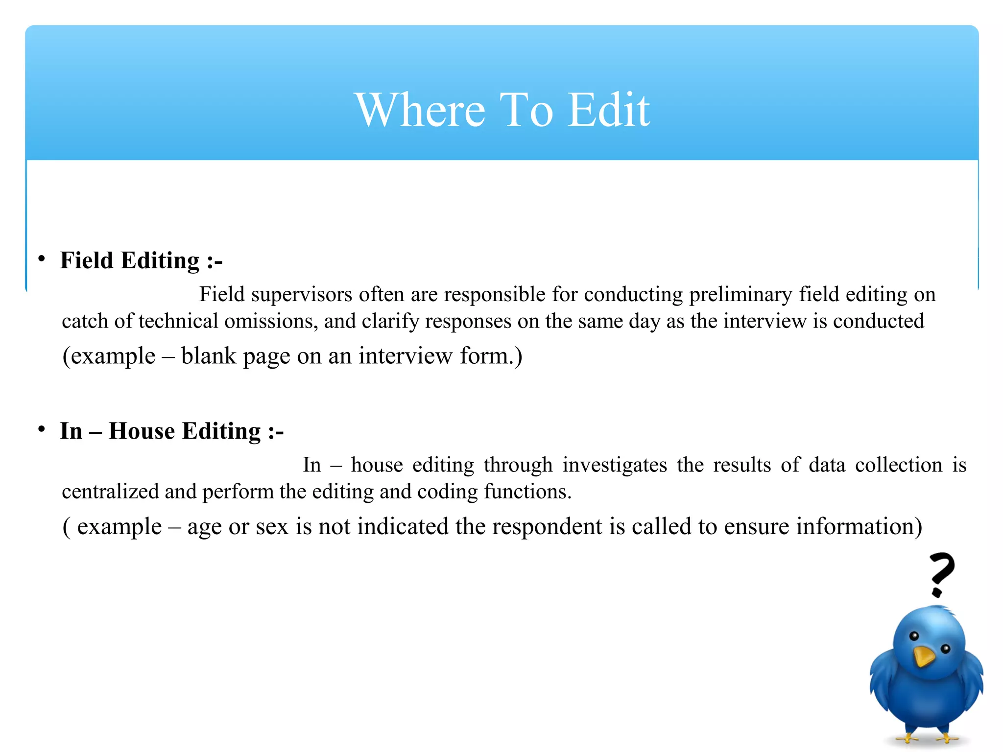 Editing in Research Methodology | PPT