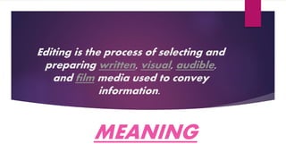 Editing | PPT