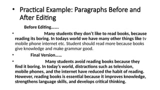 Editing..... Definition, principles,steps of editing | PPTX