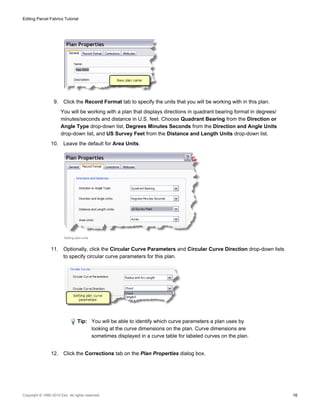 Editing parcel-fabrics-tutorial | PDF