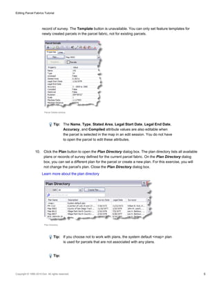 Editing parcel-fabrics-tutorial | PDF