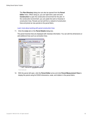 Editing parcel-fabrics-tutorial | PDF