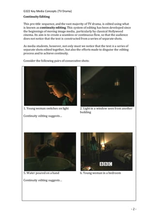 Editing in Silent Witness worksheet | DOCX | Video Production | Content ...