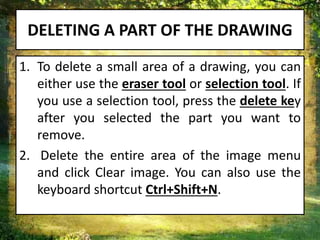 Editing a drawing (Paint Tool) | PPTX