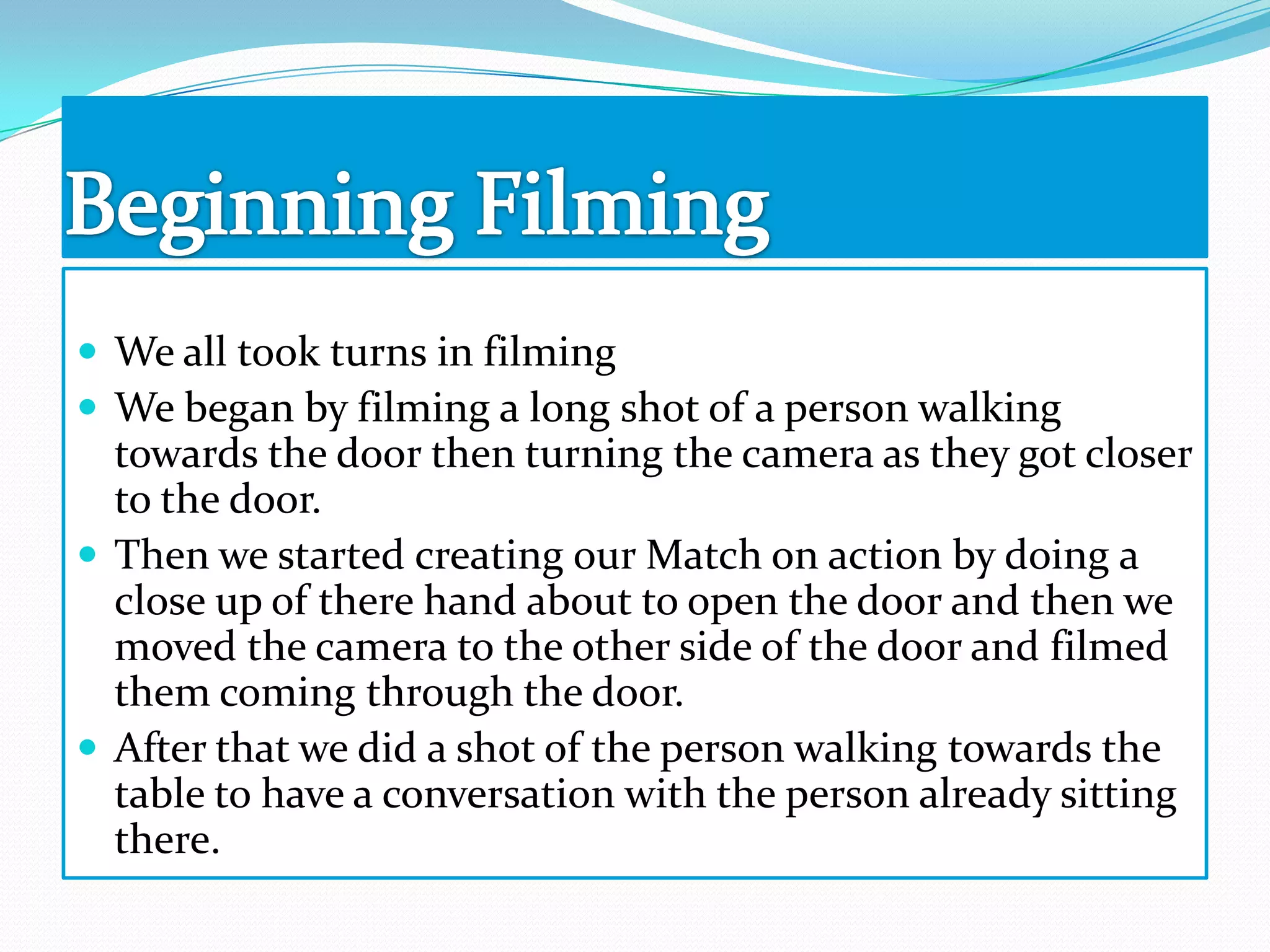 Editing and filming the preliminary task | PPTX | Video Production ...