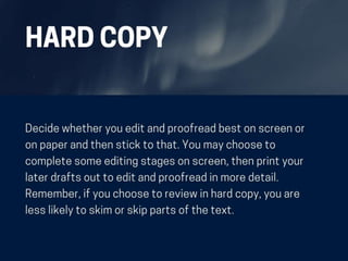 Editing and proofreading techniques | PPTX