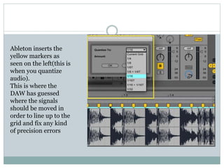 Editing an imperfect audio performance to correct it's timing | PPT