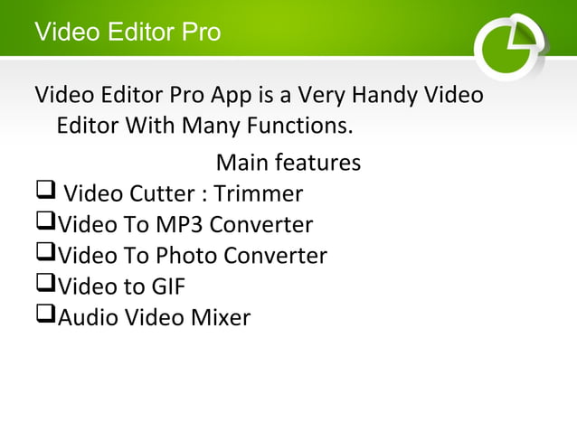 Android Editing applications. | PPT