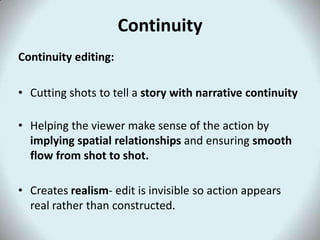 Editing - AS Media Studies | PPTX
