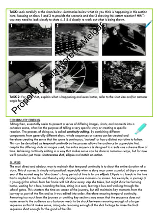 Editing booklet gcse a level film studies revision homework distance ...