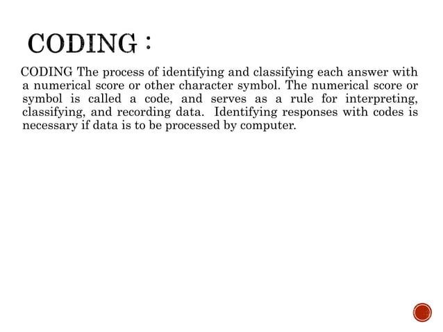 Editing Coding And Tabulation Of Data Pptx Technology And Computing 7090