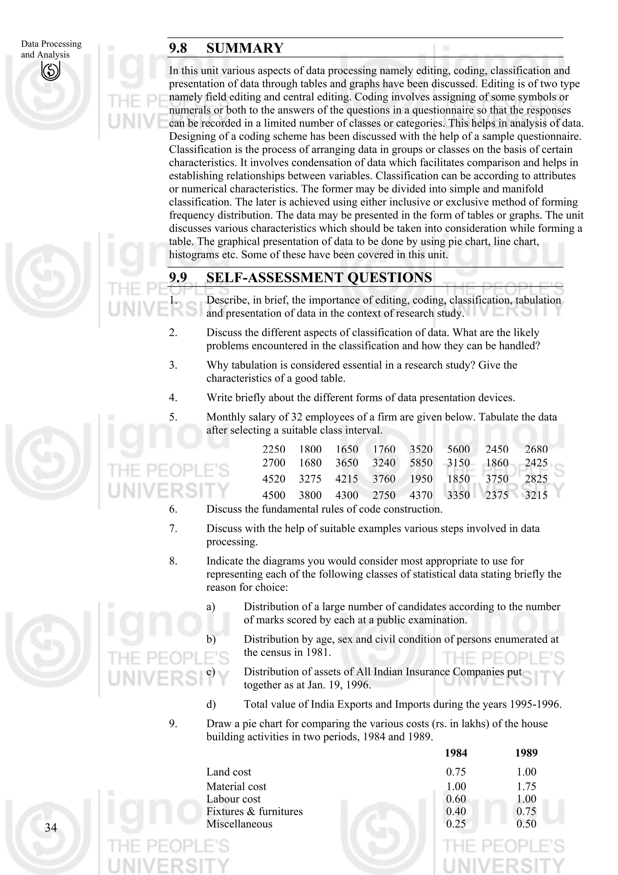 Editing Coding Classification And Tabulation In Research Methodologypdf