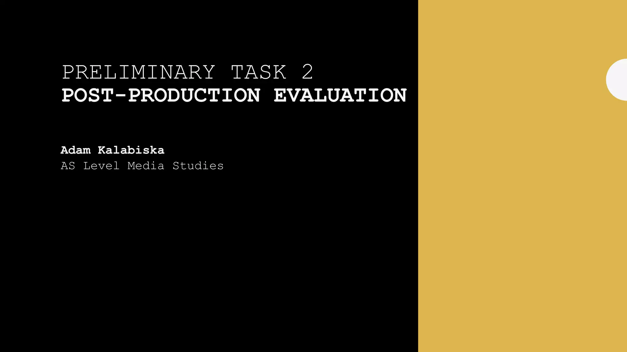 Post-production Evaluation | PPTX
