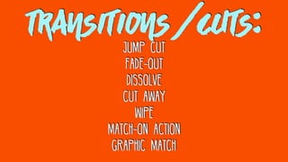 Film Language: Editing explanation examples and worksheets. | PDF