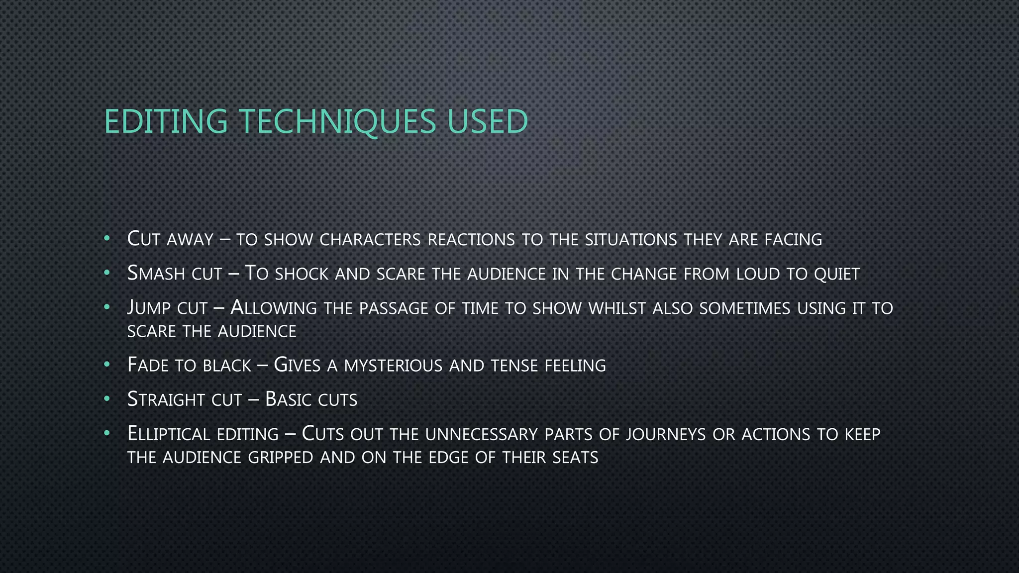 Editing in horror | PPTX