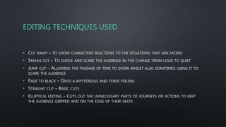 Editing in horror | PPTX