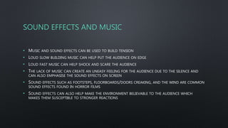 Editing in horror | PPTX