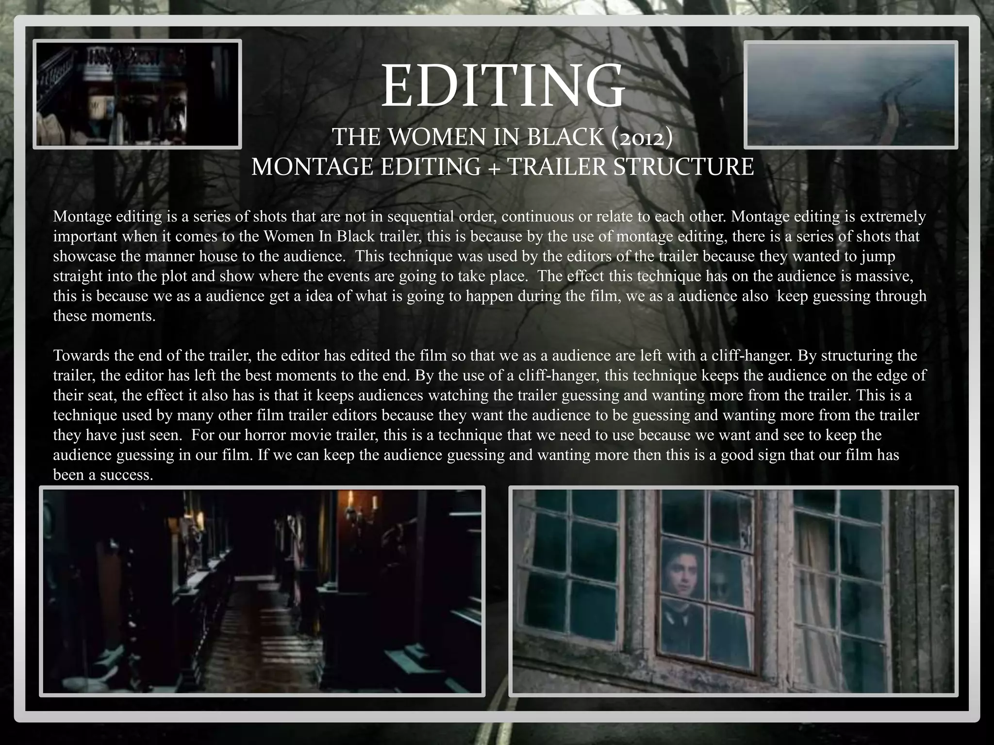 Editing in horror movies | PPTX | Video Production | Content Production