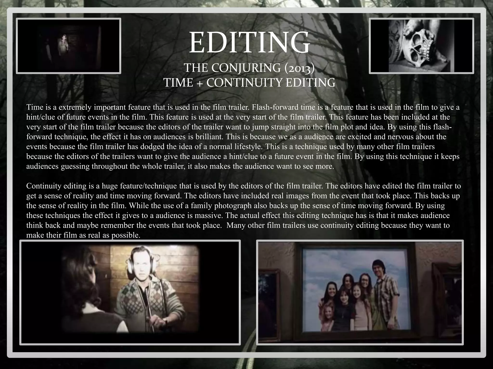 Editing in horror movies | PPTX | Video Production | Content Production