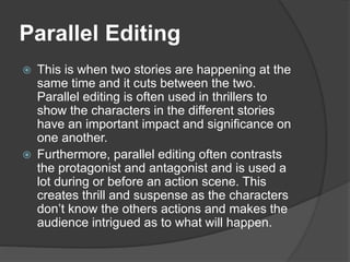 Editing in thrillers | PPT