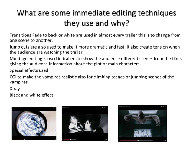 Editing in trailers | PPT