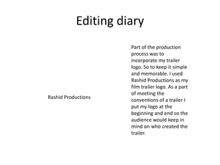 Editing log | PPT